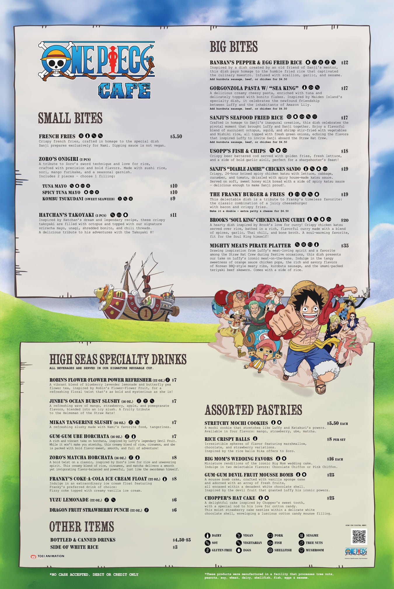 MENU - Las Vegas – One Piece Cafe